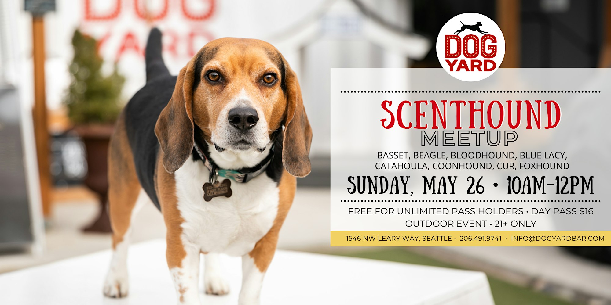 Scenthound Meetup at the Dog Yard Bar - Sunday, May 26 - Explore ...