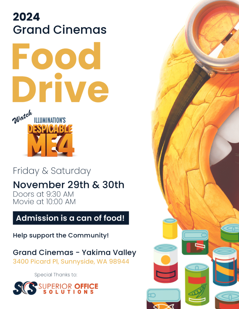 2024 Grand Cinemas Food Drive - Explore Washington State